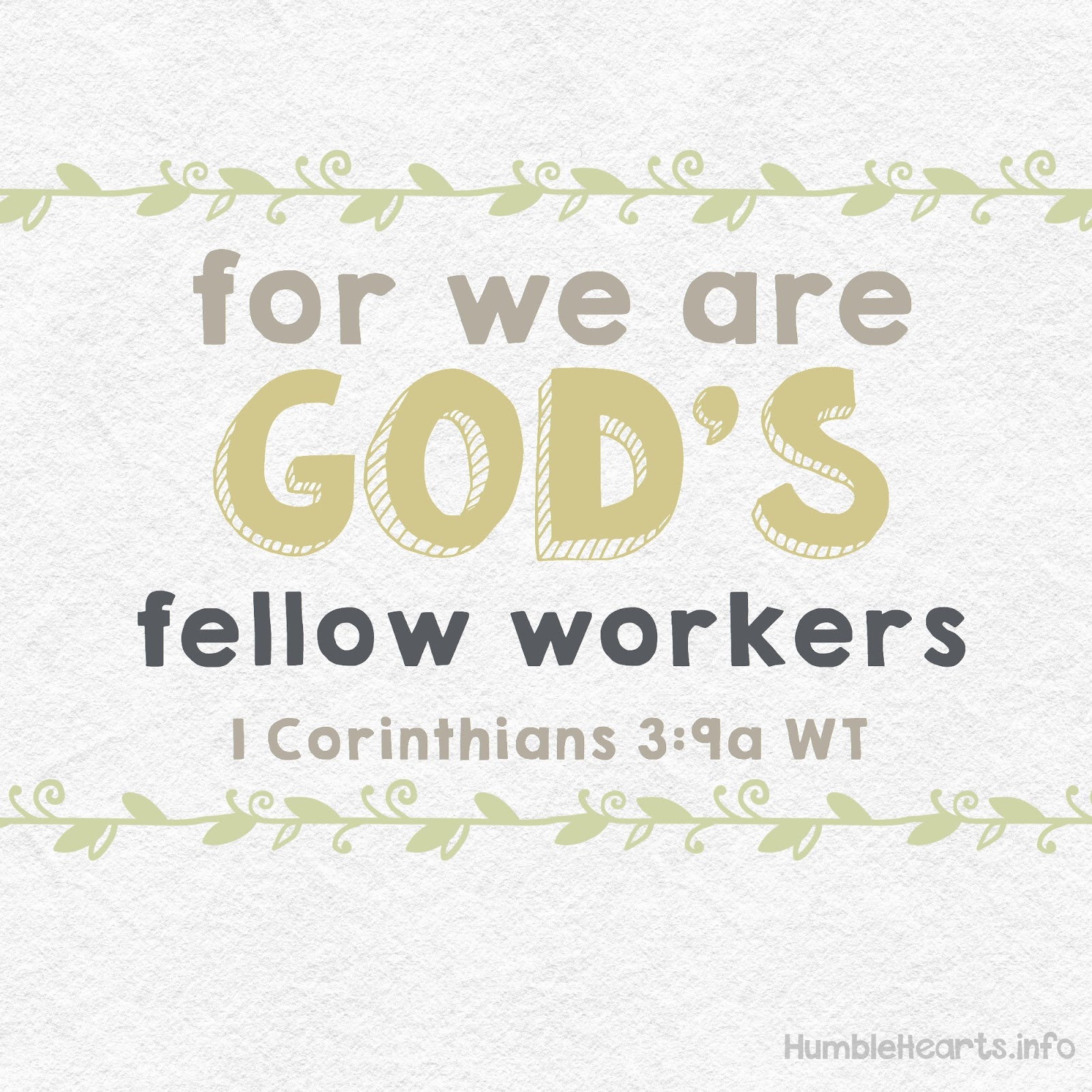 I am God’s coworker. – Fearless Living